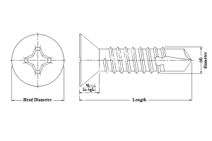 Countersunk Self Drilling Screw – Standard Bolts & Nuts Sdn. Bhd.